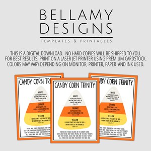 Candy Corn Trinity Tag, Christian Halloween Treat Tags, Treat Bag Tag ...