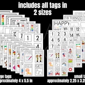 18 Things That You Can Do When You're 18, 18th Birthday Party Gift Tag ...