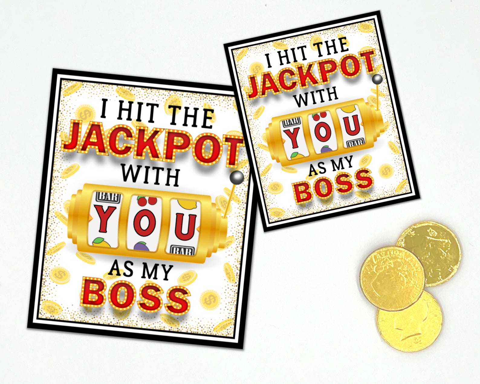 Hit the Jackpot Boss Appreciation Gift Tags, Jackpot Lottery Tag ...