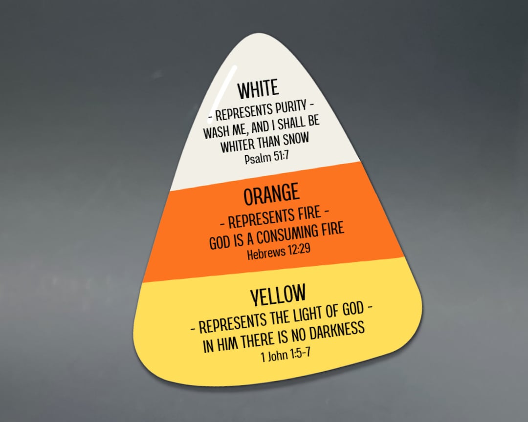 Religious Candy Corn Trinity Tags, Candy Corn Treat Tags, Kids Treat ...