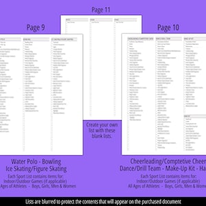 Sports Packing List for Athletes Parents Team Moms, Tournament Game ...