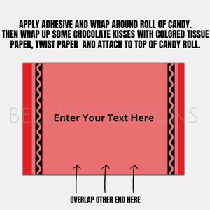 EDITABLE Crayon Rolo Wrappers, Party Favor Snack Treat, Back to School ...