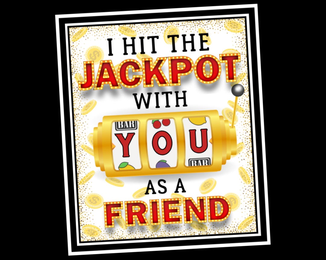 Friend Appreciation Gift Tags, I Hit the Jackpot Lottery Tag Gift Idea ...