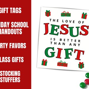 Christian Christmas Gift Treat Tag Religious Christmas Party - Etsy