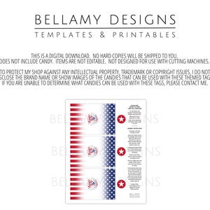 4th of July Candy Roll Firecracker Wrappers, Patriotic Candy Bar ...