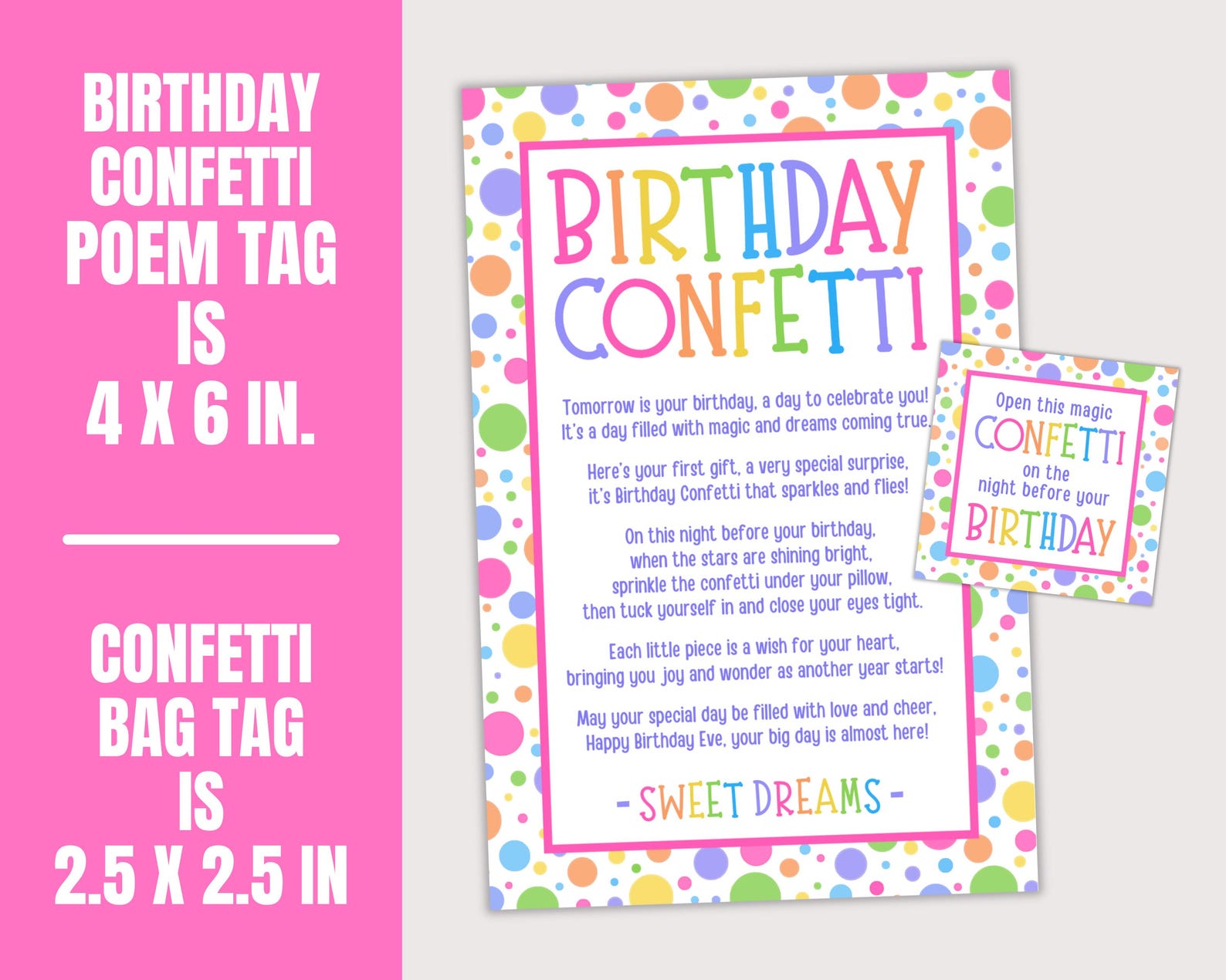 Birthday Confetti Activity, Ready Confetti for Birthday Eve Version ...