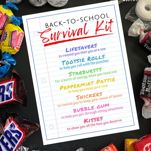 EDITABLE Teacher Survival Kit Printable Back to School - Etsy