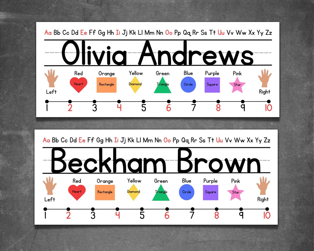 Preschool Student Desk Name Tag, Classroom Desk Decoration, Homeschool ...