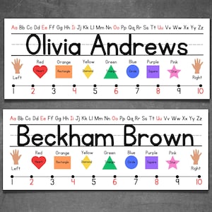 Preschool Student Desk Name Tag, Classroom Desk Decoration, Homeschool ...