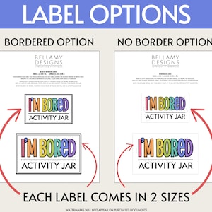 I'm Bored Jar Printable, Kids Boredom Busters for Summer Vacation, I Am ...