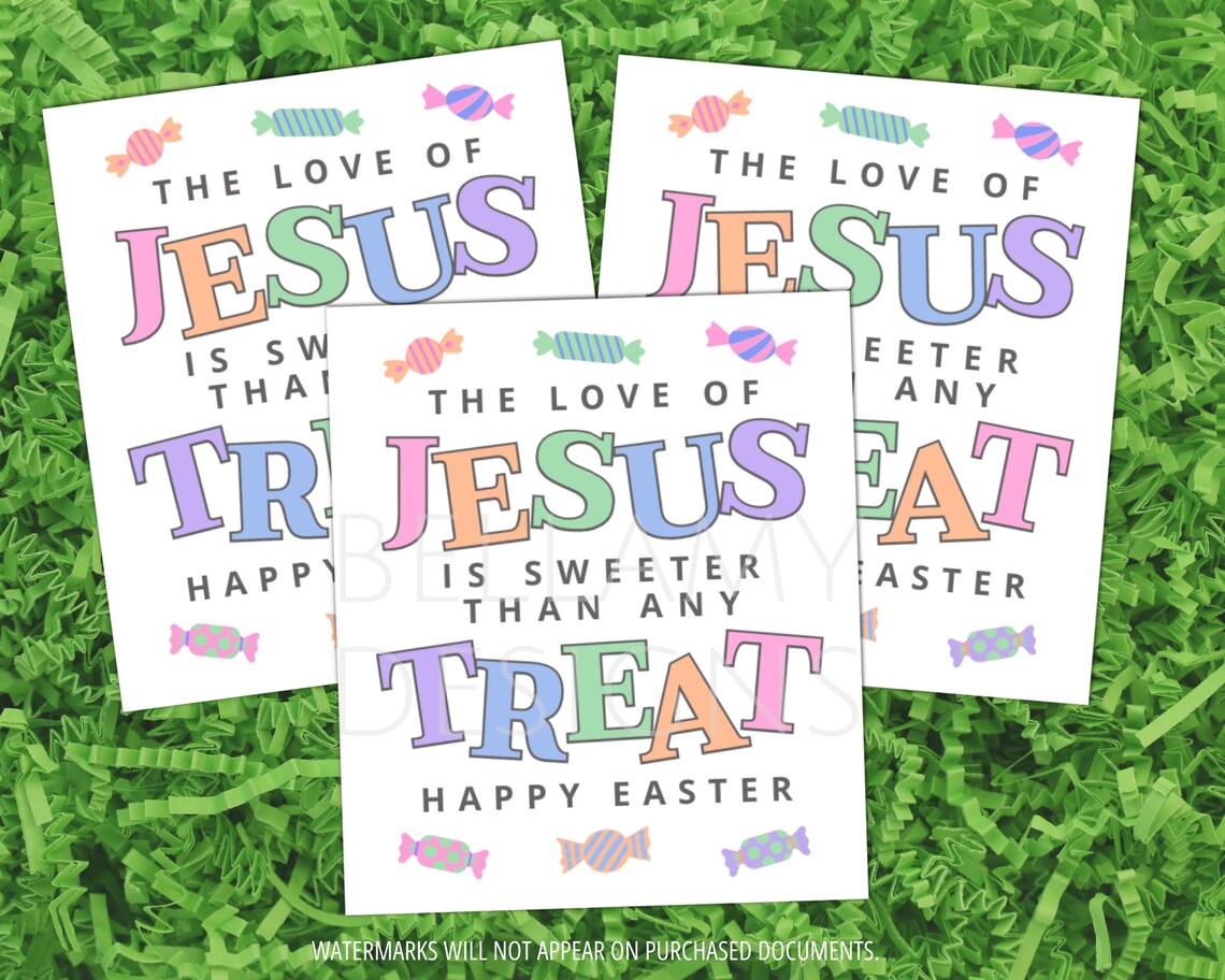 Christian Easter Treat Tag, He is Risen Jesus is the Reason, Easter ...