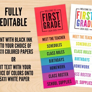 EDITABLE Meet the Teacher Flip Book, Back to School Flip Chart, Open ...