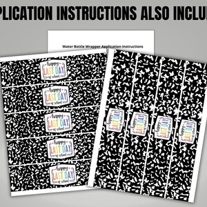 Happy Last Day of School Water Bottle Wrapper, End of School Year ...