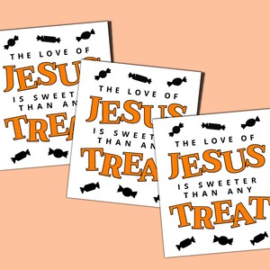 Christian Halloween Treat Tag, Religious Halloween Jesus Printable for ...