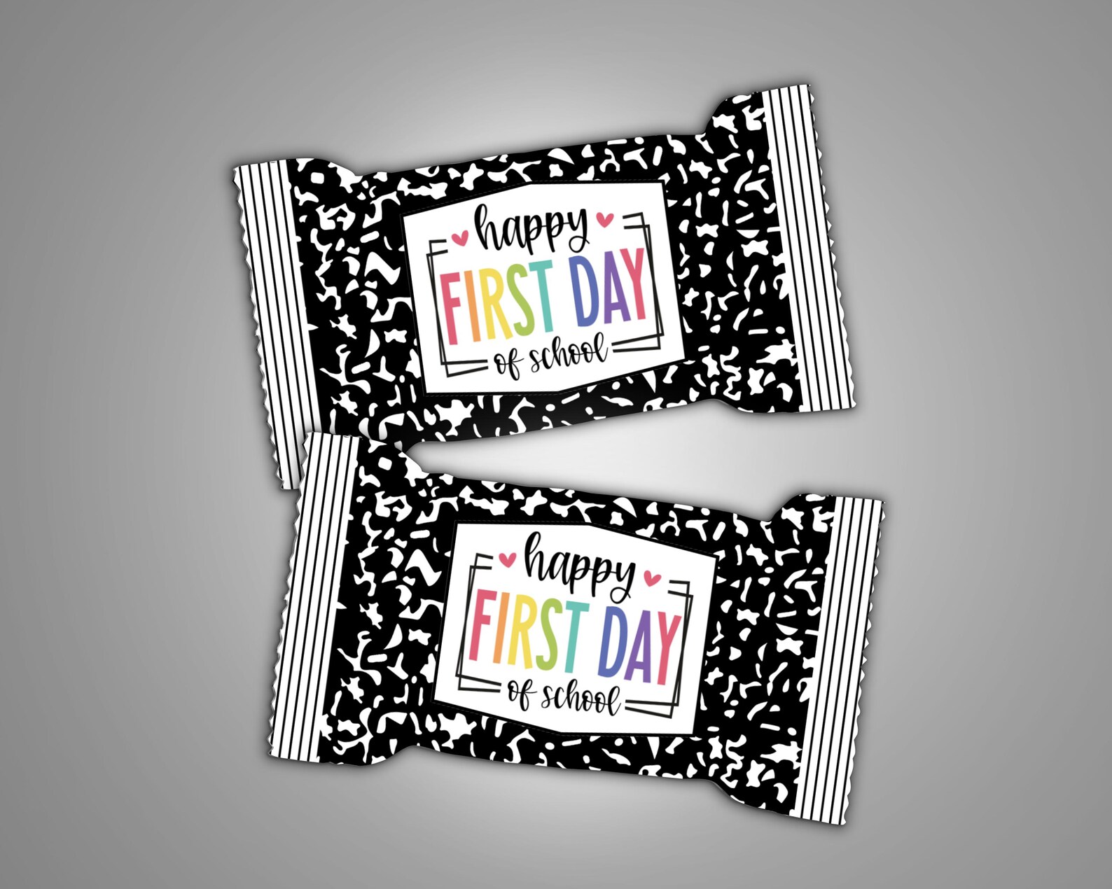 Happy First Day of School Rice Cereal Treat Wrapper, Marshmallow Crispy ...
