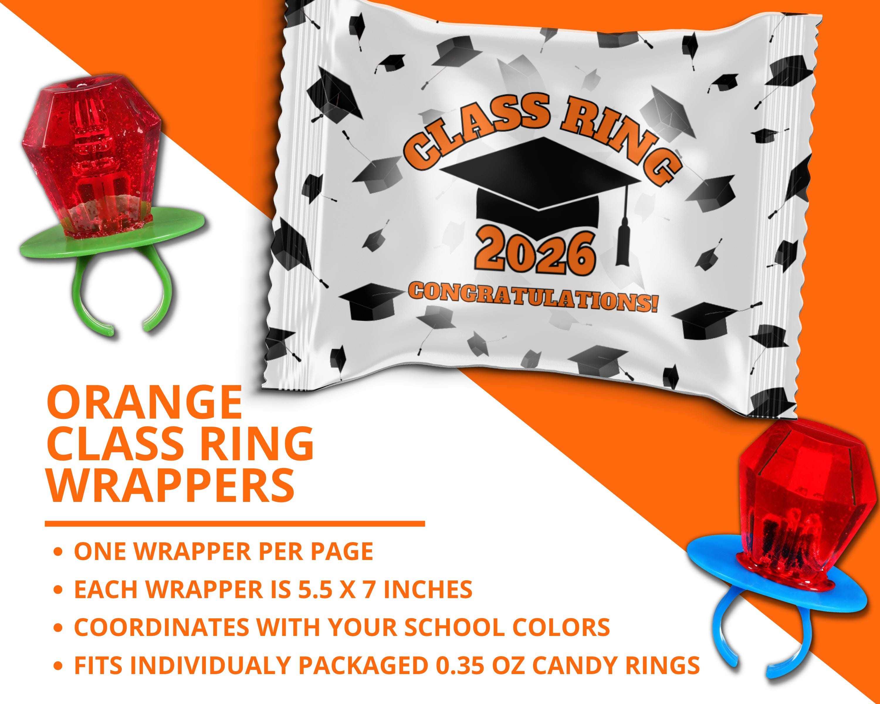 Graduation Class Ring Wrappers, Preschool Graduation Kindergarten Grad ...