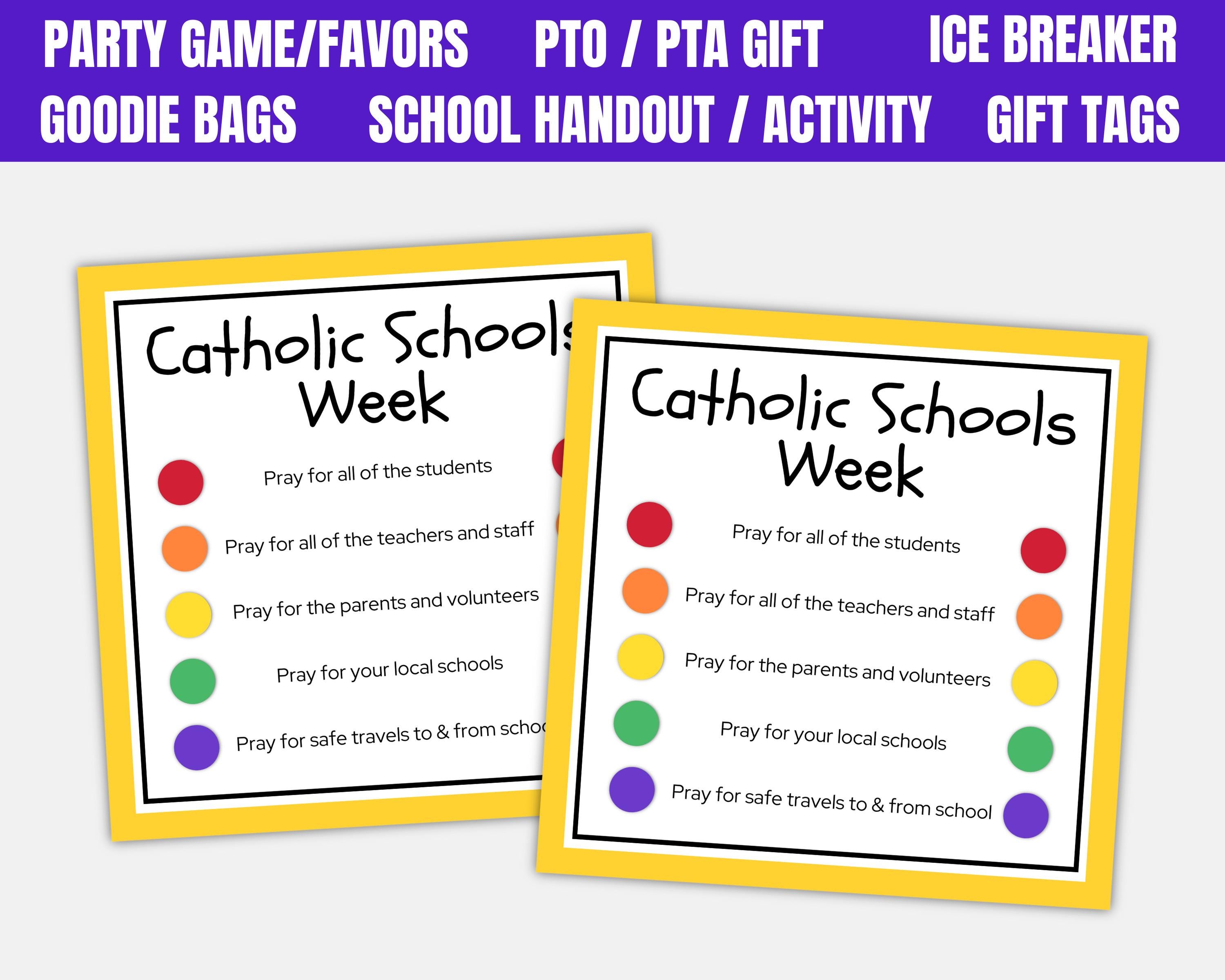 Catholic Schools Week Activity Gift Tags, Chewy Fruit Candies Goodie ...