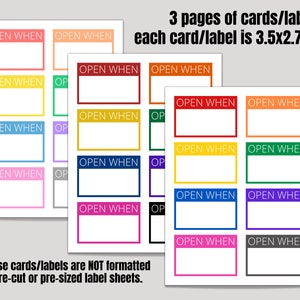Open When Letters, Fill in the Blank Cards for Any Age Any Occasion ...