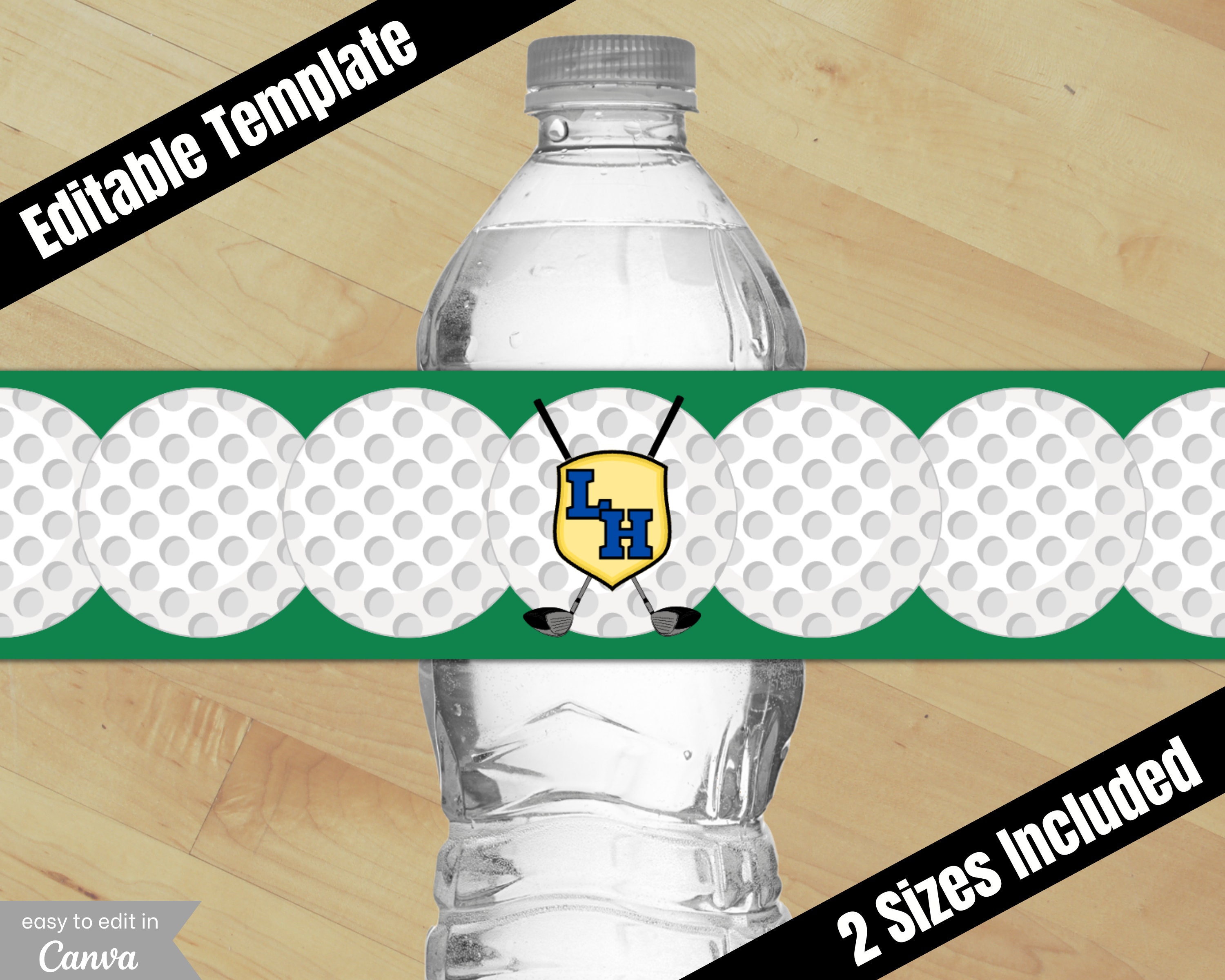 Editable Golf Water Bottle Wrapper Label Golf Printable Party - Etsy