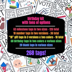 18 Things That You Can Do When You're 18, 18th Birthday Party Gift Tag ...