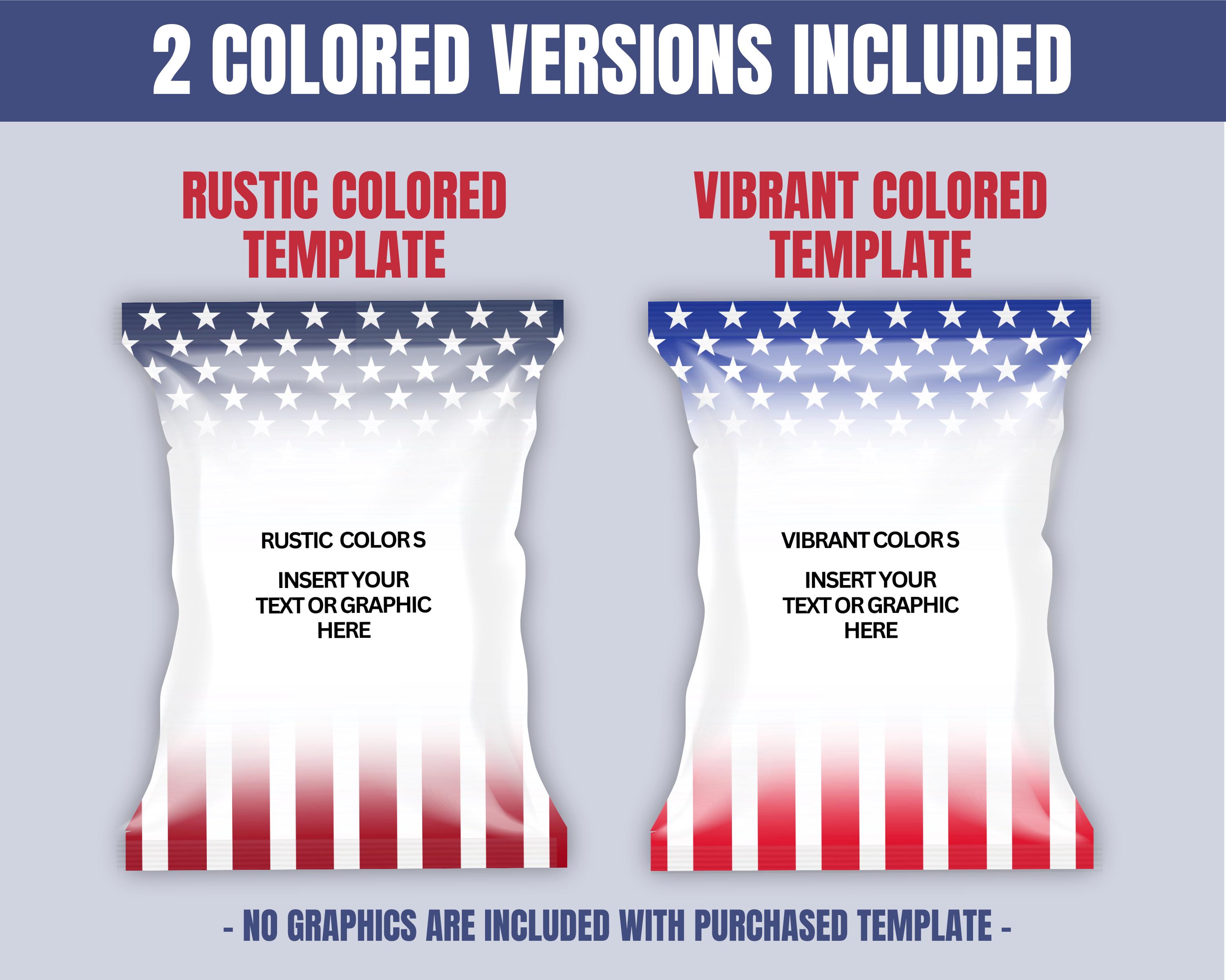 Patriotic American Flag Chip Bag, USA Red White and Blue, Republican ...