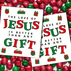 Christian Christmas Gift Treat Tag Religious Christmas Party - Etsy
