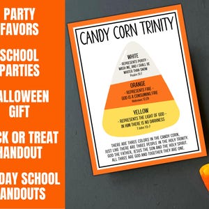 Candy Corn Trinity Tag, Christian Halloween Treat Tags, Treat Bag Tag ...