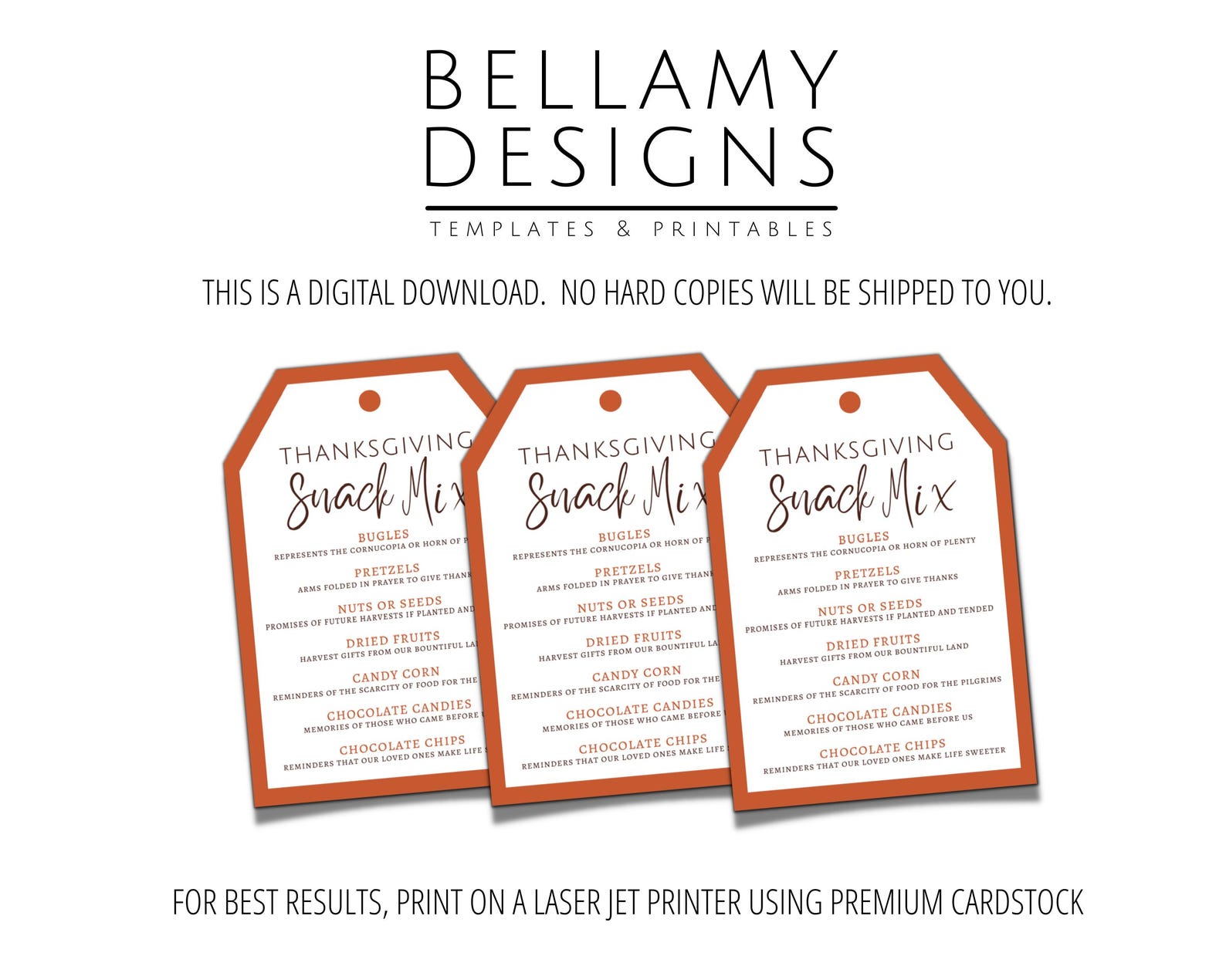 Editable Thanksgiving Snack Mix Gift Tags, Friendsgiving Printable ...