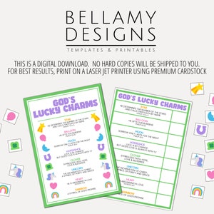 Gods Lucky Charms Tag & Activity Sheet Printable, Great for Family ...