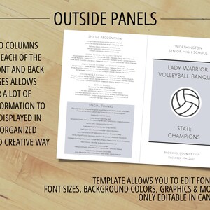 Bi-fold Program Template, Printable and Editable Folded Program ...