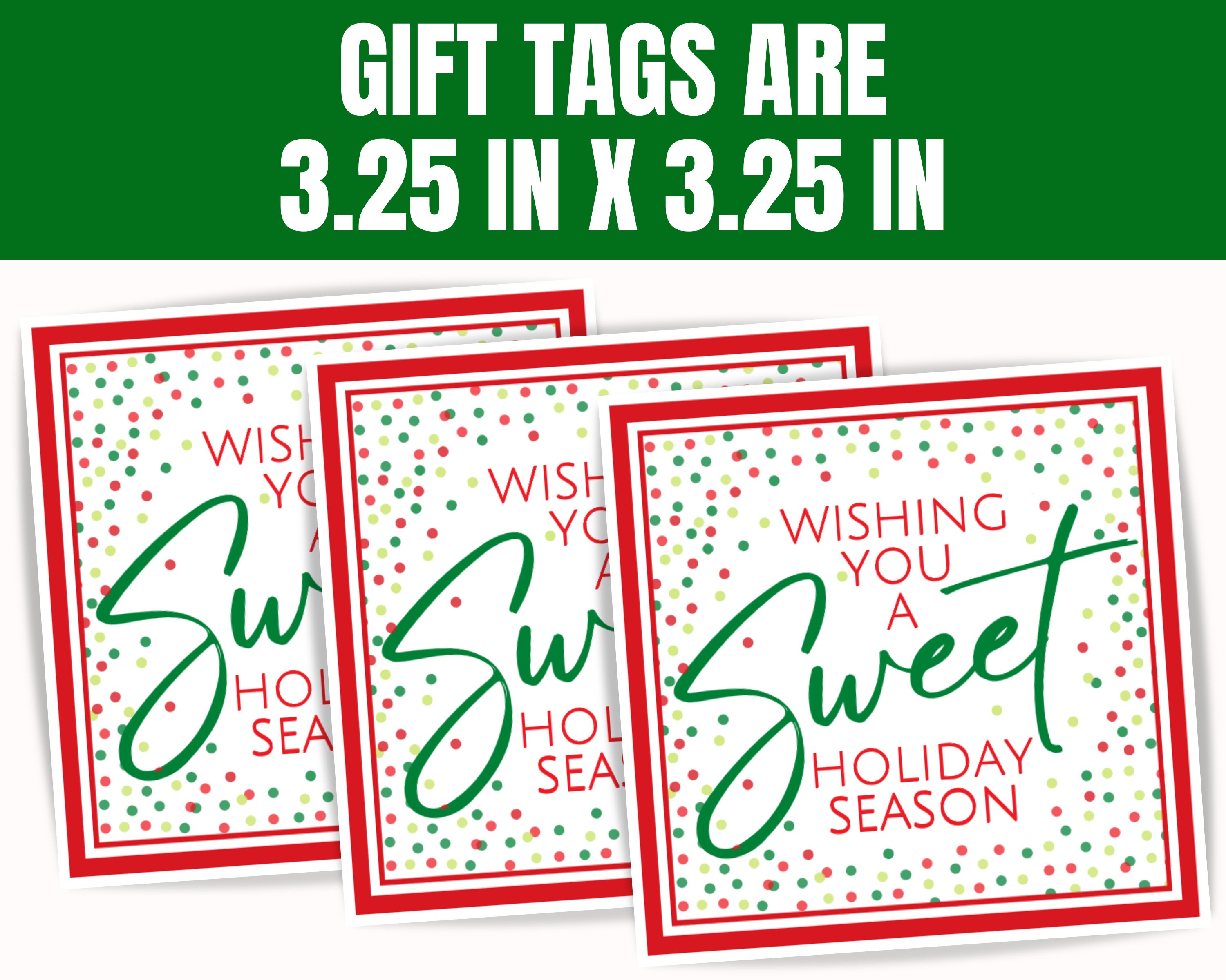 Sweet Holiday Season Treat Tag Printable Christmas Gift Card - Etsy