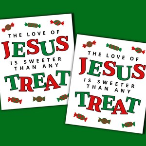 Religious Christmas Gift Tags, Jesus Printable for Sunday School ...
