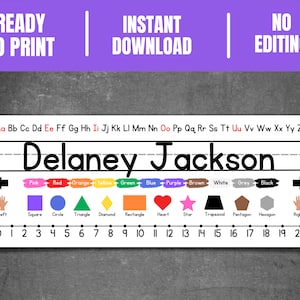 Student Desk Name Tag Printable, Desk Decoration Classroom Desk ...