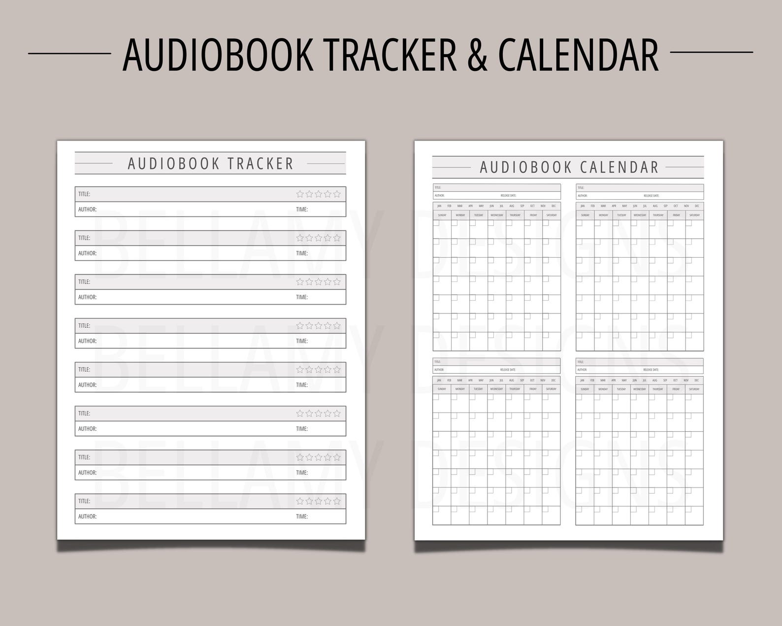 Podcast & Audiobook Trackers, Podcasts and Audio Books Calendar ...