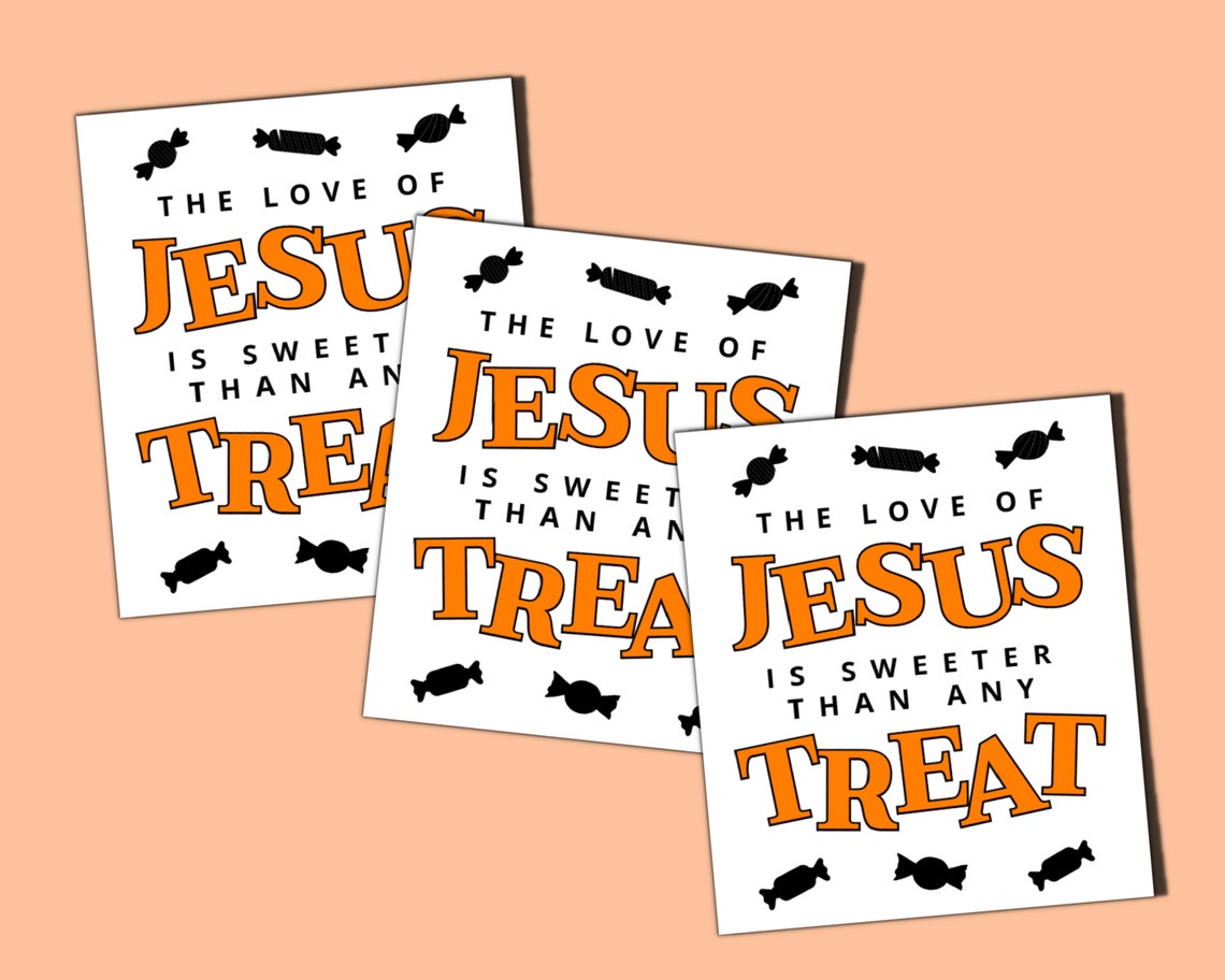 Christian Halloween Treat Tag Religious Halloween Party - Etsy