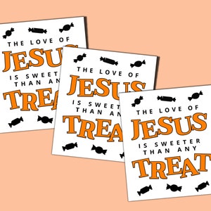 Christian Halloween Treat Tag, Religious Halloween Party Favors, Jesus ...