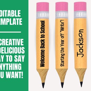 Pencil Candy Roll Wrapper, Staff Appreciation Treat, Welcome Back to ...