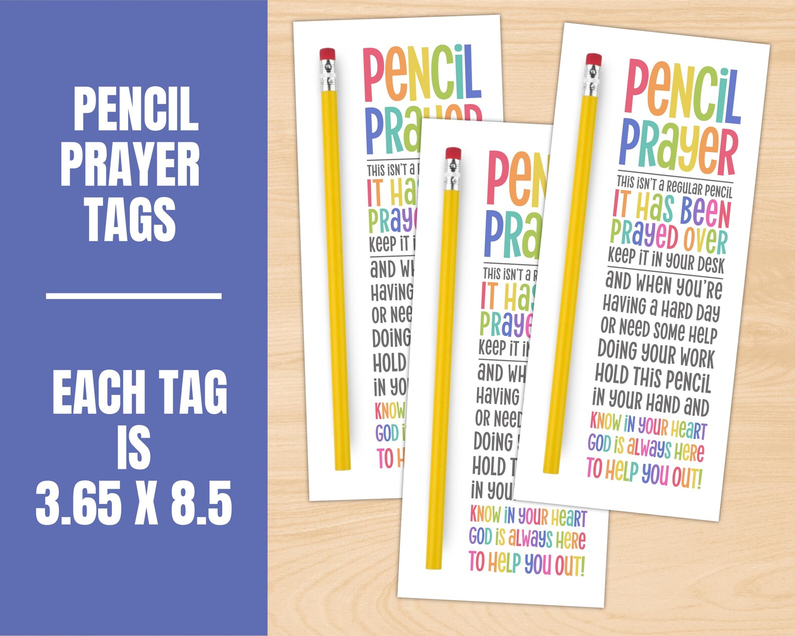 Christian Pencil Prayer Card Printable for Students and Teachers for ...