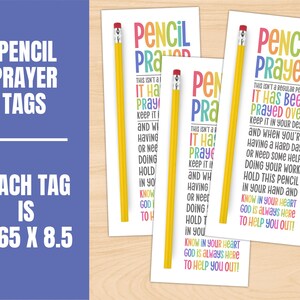 Christian Pencil Prayer Card Printable for Students and Teachers for ...