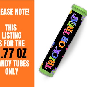 Halloween Candy Tube Wrapper Trick or Treat Party Favor - Etsy