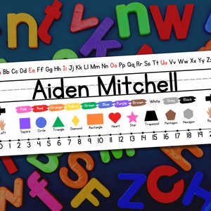 Student Desk Name Tag Printable, Desk Decoration Classroom Desk ...