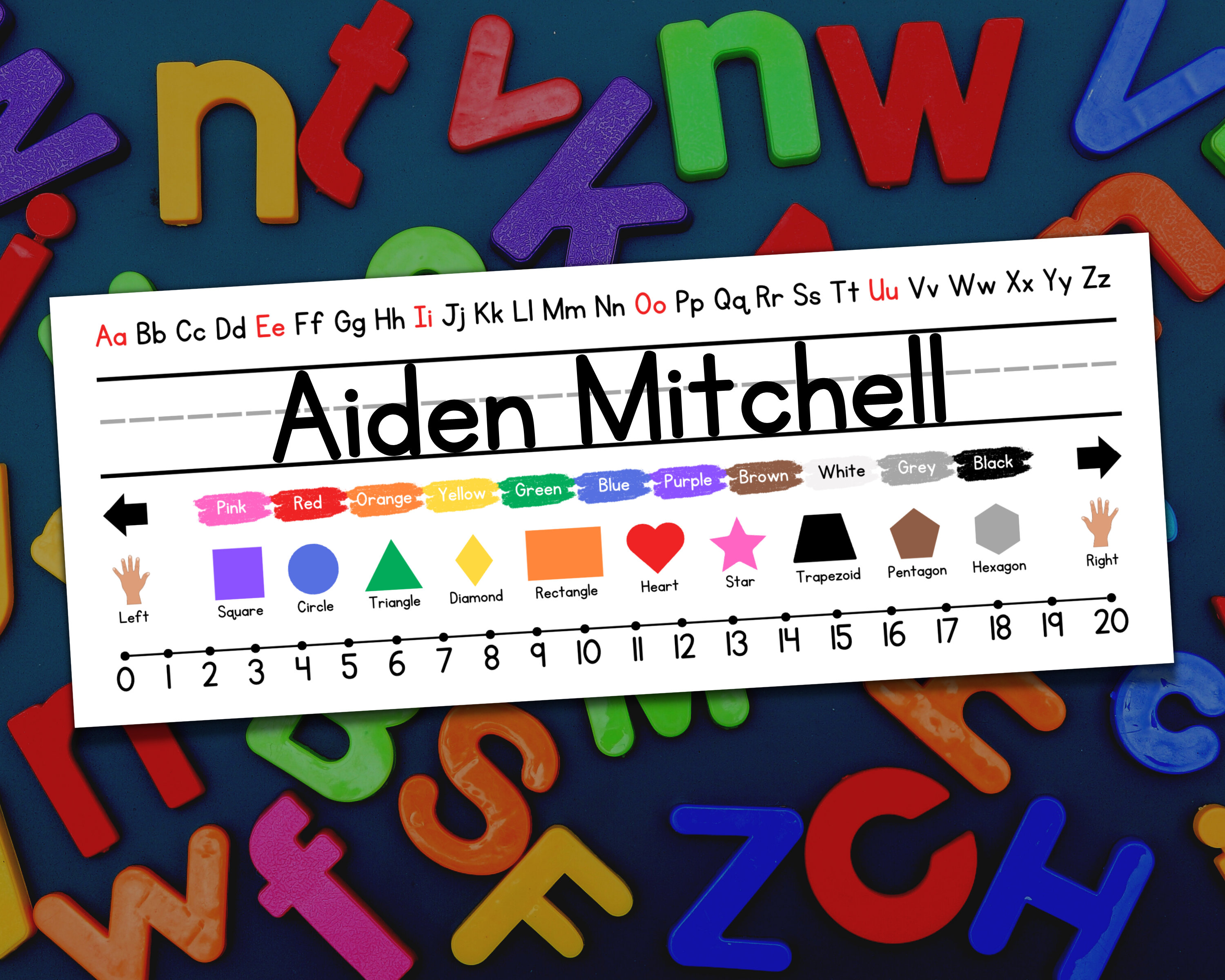 Student Desk Name Tag Printable, Desk Decoration Classroom Desk ...