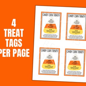 Candy Corn Trinity Tag, Christian Halloween Treat Tags, Treat Bag Tag ...