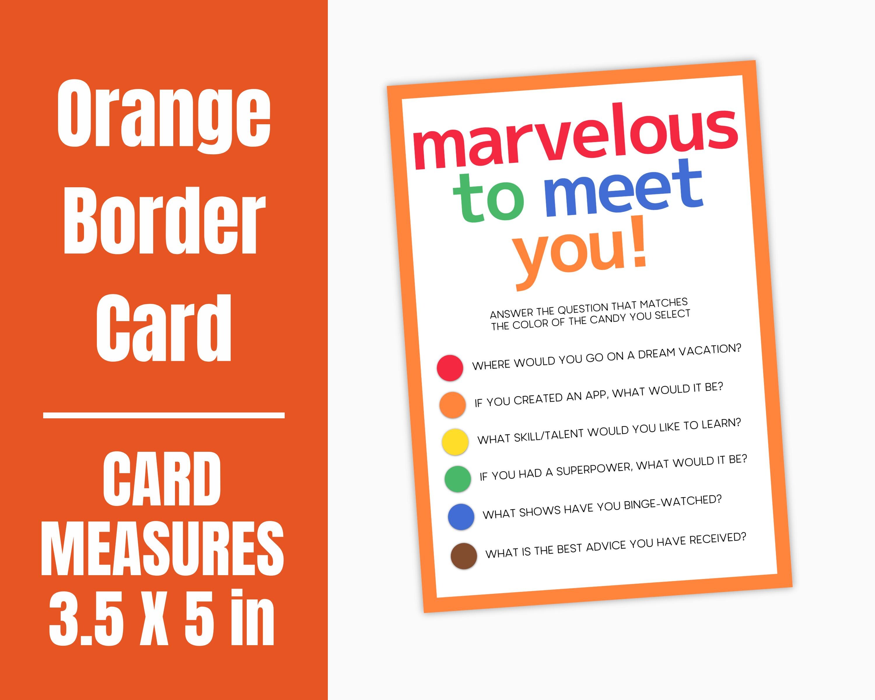 Marvelous to Meet You Team Building Icebreaker Activity, Great for ...