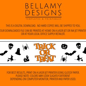 Halloween Water Bottle Wrapper Labels, Trick or Treat Party Printable ...