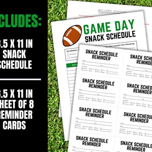 EDITABLE Football Snack Schedule Sign up Sheet, Football Coach and Team ...
