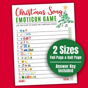Christmas Song Emoticon Game, Xmas Music Trivia Quiz, Picture Icon ...