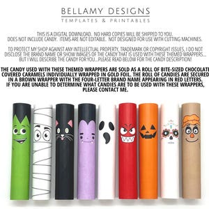 Halloween Candy Roll Wrappers, Printable Chocolate Candy Wrapper ...