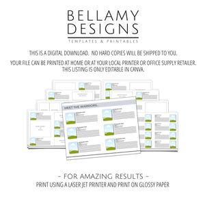 Multi-page Bi-fold Program Template, Sports Team Program or Church ...