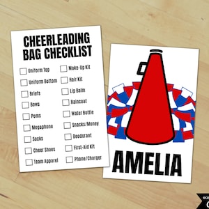 Editable Cheerleading Bag Tag Insert, Custom Cheer Equipment Gear ...
